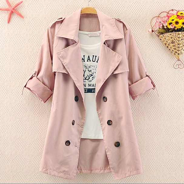 Double Lines Button Jacket For Women on Luulla